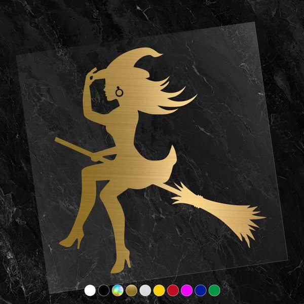 1PC Fashion Witch Scary Car Sticker Vinyl Decals Decor Car Window Decal ...
