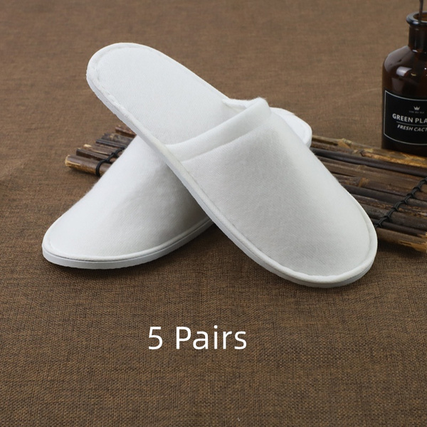 5 Pairs Disposable Slippers for High-end Hotels Home Stay Room Supplies ...