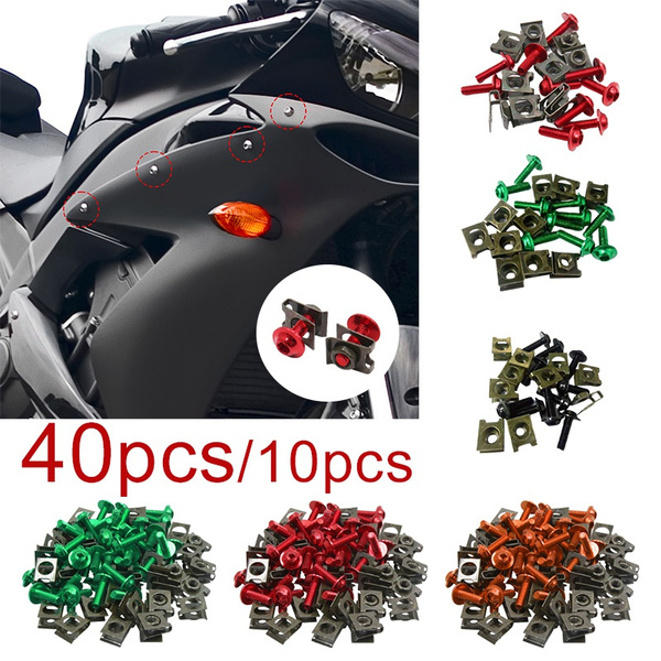 40pcs/10pcs Metal M6 U-Type Rivets Motorcycle Fasteners Clips Bolts ...
