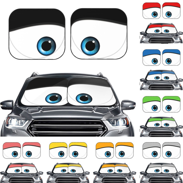 Funny Eyes Car Sun Shade Foldable Windshield Sunshade Summer Portable ...