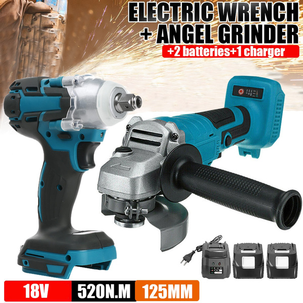 [ Angle Grinder + Impact Wrench ]18V 125MM Brushless Electric Angle ...