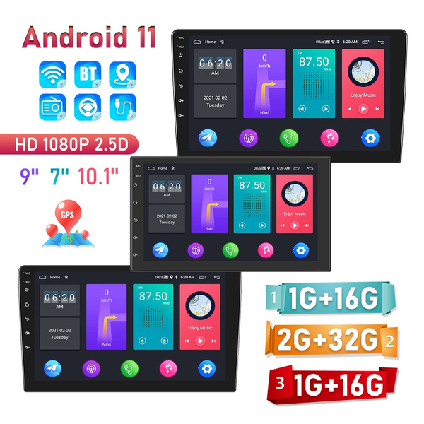 2 Din Android 11 Car Radio GPS Navigation 7/9/10 Inch Autoradio 2Din ...