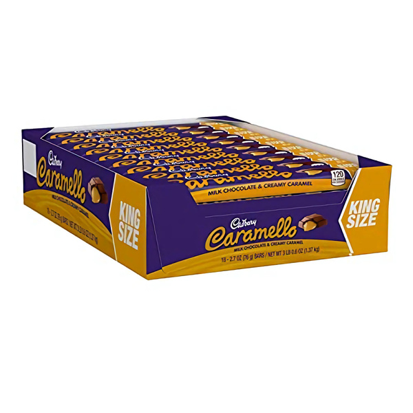 CADBURY CARAMELLO Milk Chocolate and Caramel King Size Candy, Bulk, 2.7 ...