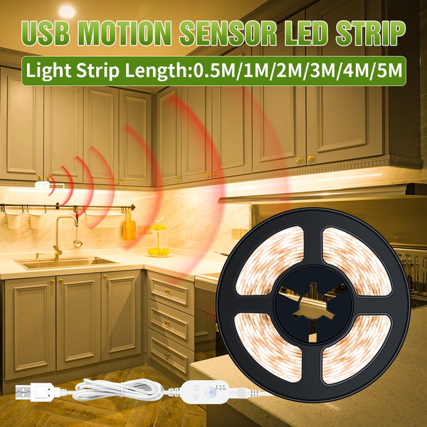 5V Waterproof Flexible LED Strip Light USB Powered Smart Kitchen Under ...