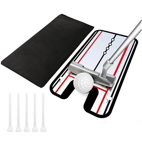 HEYOMART Golf Putting Alignment Mirror Portable Practice Putting ...