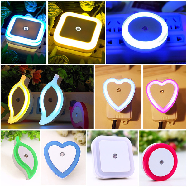 LED Fashion Night Light Square/Round/Heart/Leaf Shape/US Standard ...