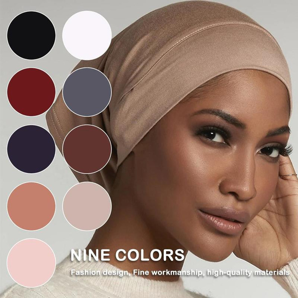 Cotton Hijab Cap Bonnet Islam Hijab Tube Caps Hijab Tube Under Cap With ...
