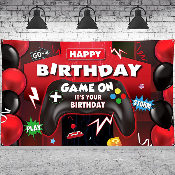 Video Game Backdrop Banner Game on Backdrop Banner Controller Gaming ...