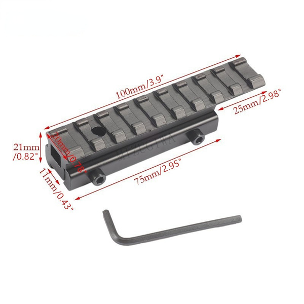 Tactical Dovetail Scope Extension Mount 11mm to 20mm Picatinny Rail ...