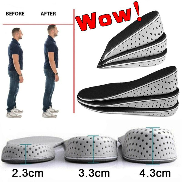 Height Increase Insole 1 Pair Hard Breathable Memory Foam Heel Lifting Inserts Shoe Lifts Shoe ...