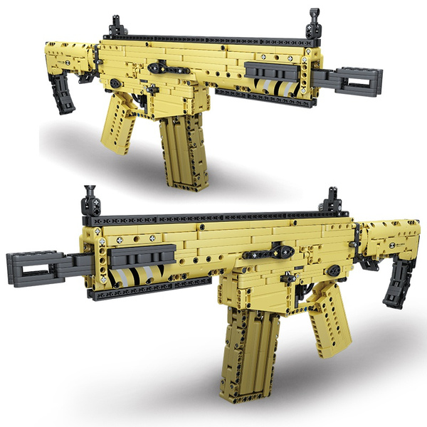 Gun Building Toy MOC Bricks The SCAR Rifle Gun Model Sets Building ...