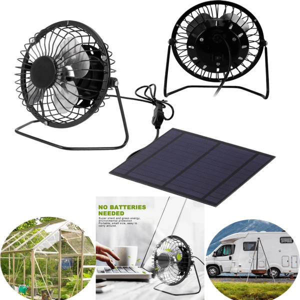 Solar Panel Powered Fan, 5W Mini Solar Panel With Portable Cooling Fan ...