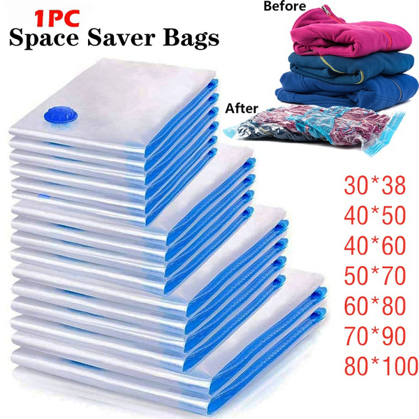 1PC Space Saver Bags Strong Vacuum Storage Bags Air Pump Space Saver ...