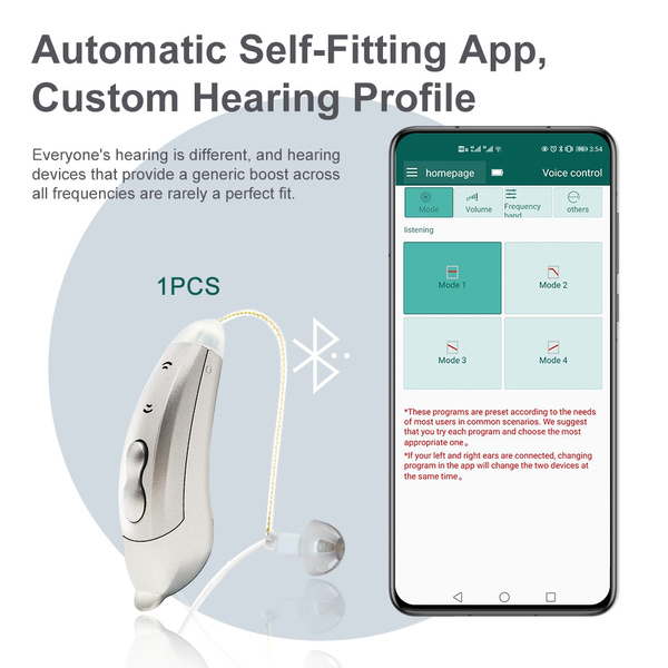 1Pcs 10 Channels Bluetooth Digital Hearing Aids Amplifiers Smart ...