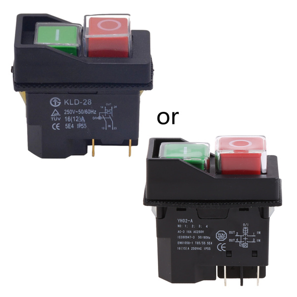 Electromagnetic Pushbutton Switches 4 Pin KLD-28 Waterproof Push Button ...