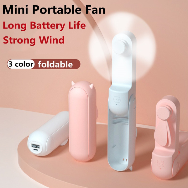 2022 Mini Portable Fan Enduring Silent Foldable Usb Rechargeable ...
