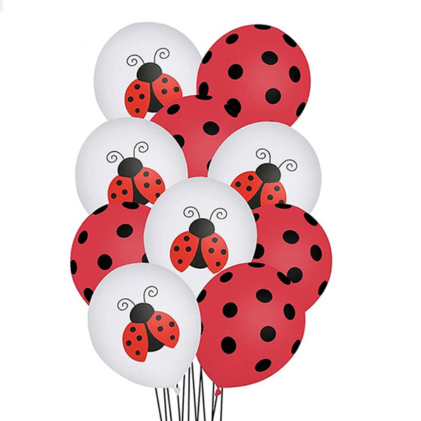 10pcs Ladybug Balloon Set 12inch Latex Balloon For Kids Birthday Baby ...