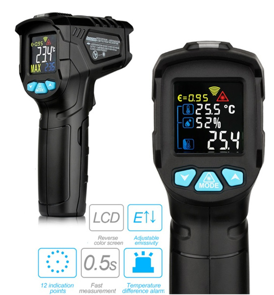 -50~550℃ Industrial Digital Infrared Thermometer Handheld Infrared LCD ...