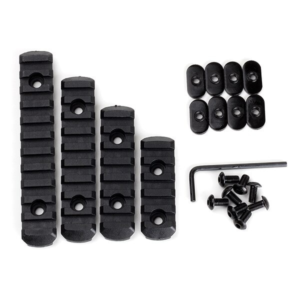 Tactical 4PCS Nylon MOE MLOK Handguard Picatinny Rail For Airsoft Rifle ...