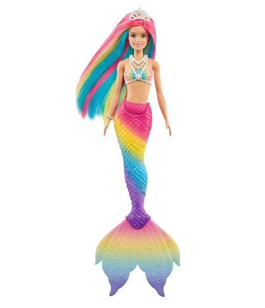 Barbie GTF89 Dreamtopia Rainbow Magic Mermaid Doll, Water-Activated ...