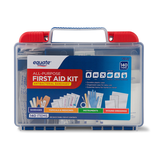 Equate All-Purpose First Aid Kit, 140 Items | Wish