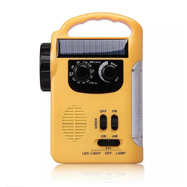 1280mAh Hand Crank Solar Emergency Radio, 3W LED Flashlight/Reading ...