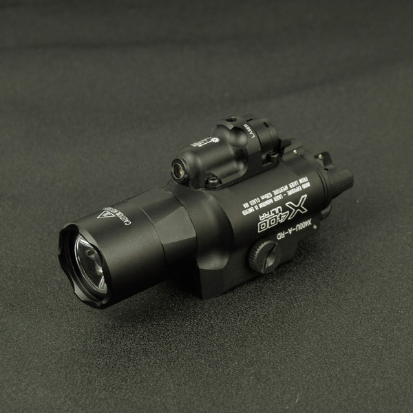 Tactical Flashlight X400 Ultra Lantern With Red Laser Fit 20mm ...