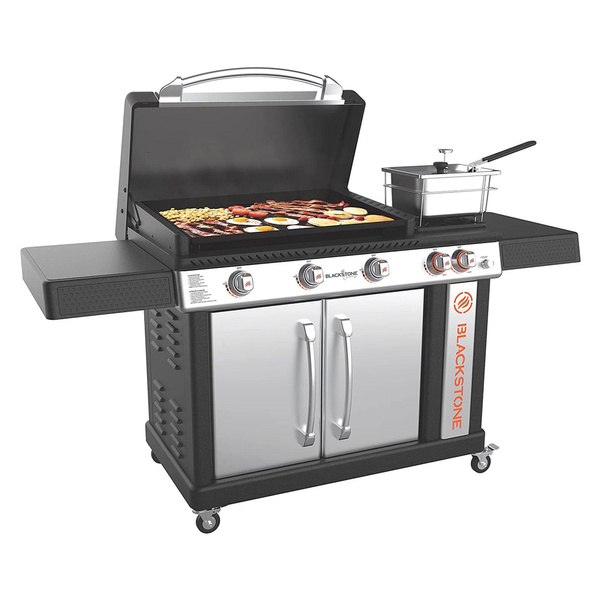 Blackstone 28 In XL 3 Burner Propane Griddle Cooking Station w/ Storage ...