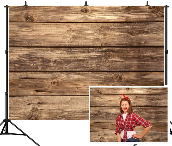 Rustic Wood Wall Backdrop Natural Brown Wooden Board Photography ...