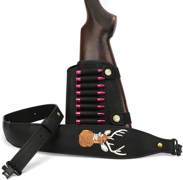 Tourbon Leather Cheek Riser Cartridge Shell Holder Stock with Rifle ...