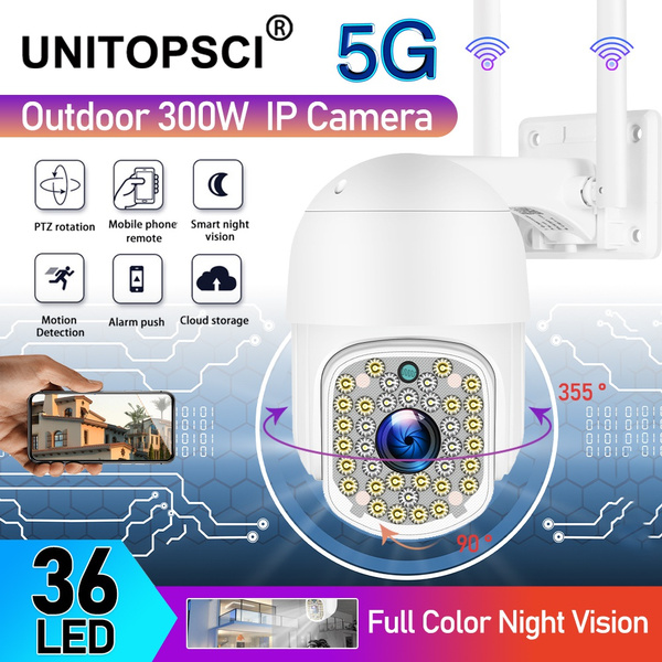 UNITOPSIC 36LEDs 300W 5G WIFI Home Security Camera Wireless Speed Dome ...