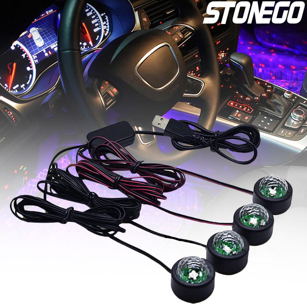 STONEGO 1PC Car Atmosphere Lamp Multicolor LED Strip Light USB ...