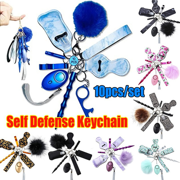 10 Pcs A Set of Self Defense Keychain Set for Women and Kids, 10 Pcs ...