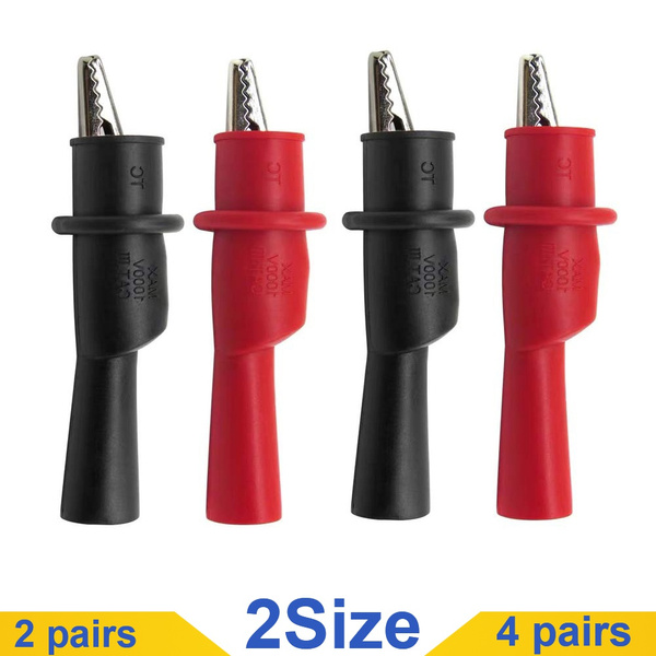 Multimeter Alligator Clips Set, 2pairs/4pairs Silicone Alligator Clip ...