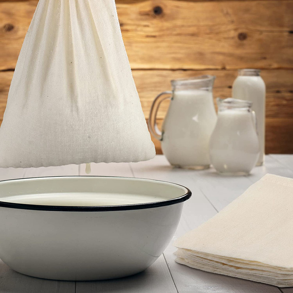 3Pcs Reusable Cheese Cheesecloth Filter Bags Strainer Cotton Kitchen ...