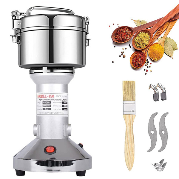 Electric Grain Mill Grinder 850w 50-300 Mesh Stainless Steel Grinder ...