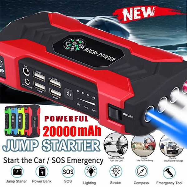 20000mAh Car Jump Starter Power Booster Charger Household Cars Portable ...