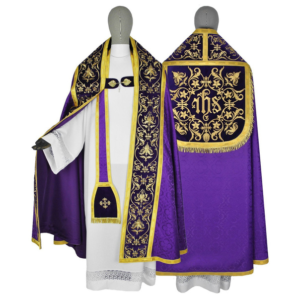 Set of 6 Roman Copes Stole Vintage Traditional Liturgical Vestments ...