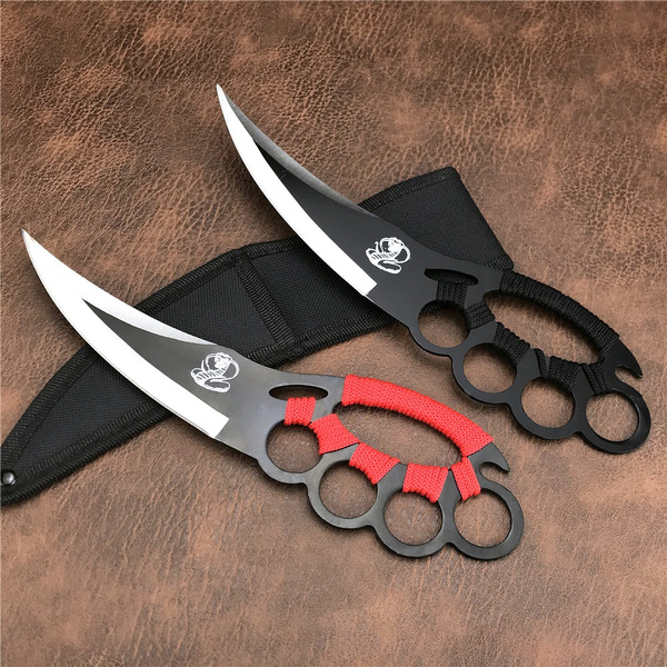 High Quality Boxing Knife Knuckle Tactical Fixed Blade Knife Karambit ...