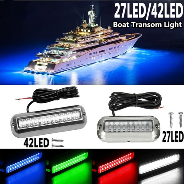 NEW 27/42 Boat Transom LED Stern Light Waterproof 316SS Stainless Steel ...