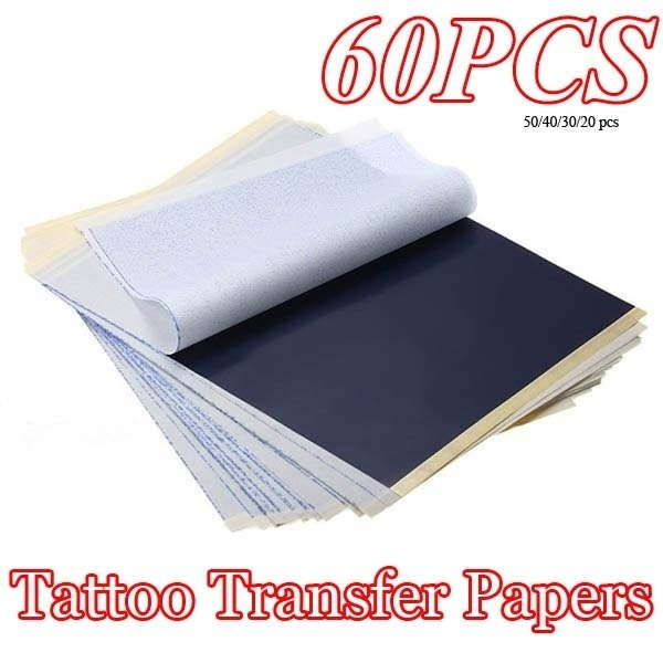 5/10/15/20/25/30/35/40/45/50/60Pcs A4 Tattoo Transfer Paper Tattoo ...