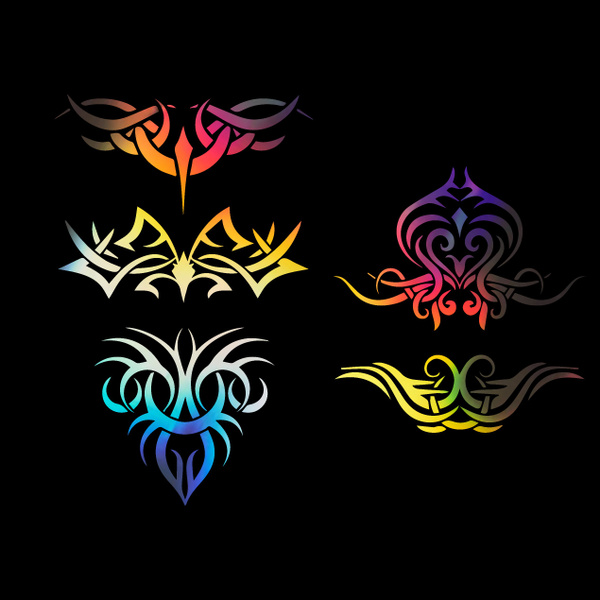 5pcs，6.6'' 17cm flower Wings Flame Pinstriping Motorcycle Decoration of ...