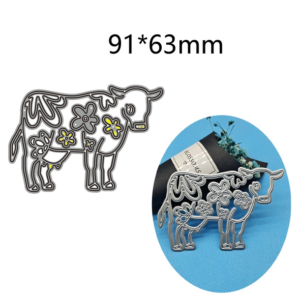 New Cow Metal Cutting Dies and Stamp Cut Mold Card Scrapbook Paper ...