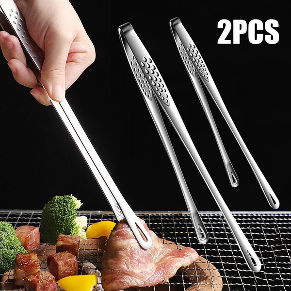 Stainless Steel Kitchen Tongs Clamp Salad Tongs BBQ Tongs Heavy Duty ...