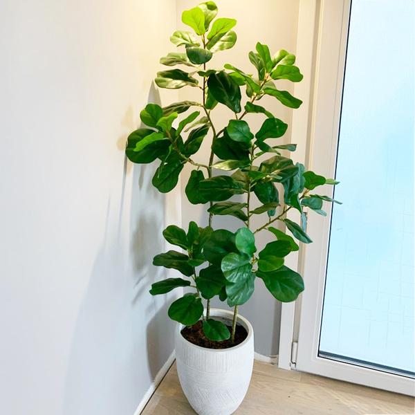 55-122cm Tropical Plants Large Artificial Ficus Tree Branch Real Touch ...