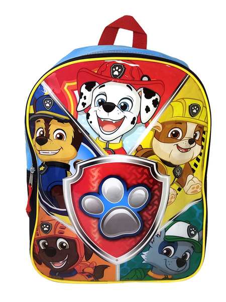 Paw Patrol Backpack 15" Chase Marshall Rubble Zuma Rocky Pups Safety ...
