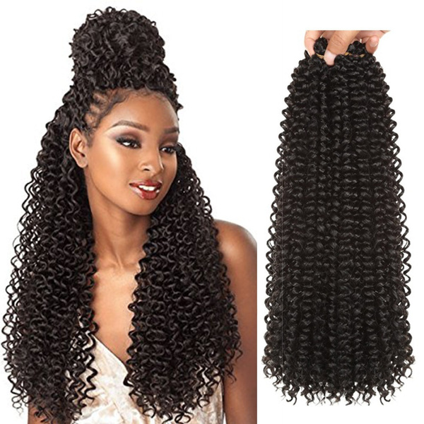 18Inch Long Crochet Hair Extensions Synthetic Braiding Crochet Braiding ...