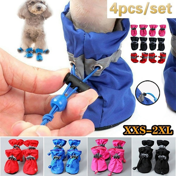 4Pcs/set Dog Shoes for Small Dogs Anti-Slip Dogs Boots Paw Protector ...