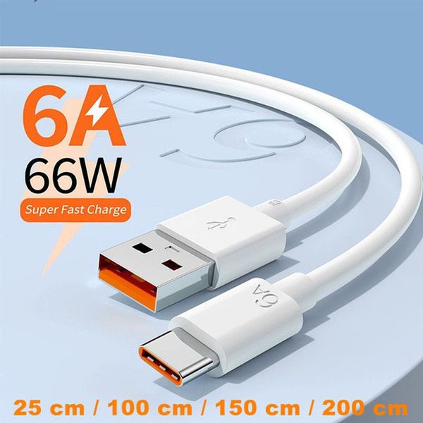 66W High Power Output Type-C Data Cord 6A Super Fast Charge Cable ...