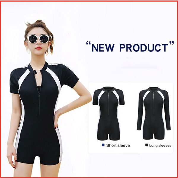 1pc Women One Piece Swimsuit Solid Swimwear Female Monokini Bodysuit ...